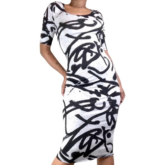 Goodtime | Dresses | Graffiti Midi Dress | Poshmark